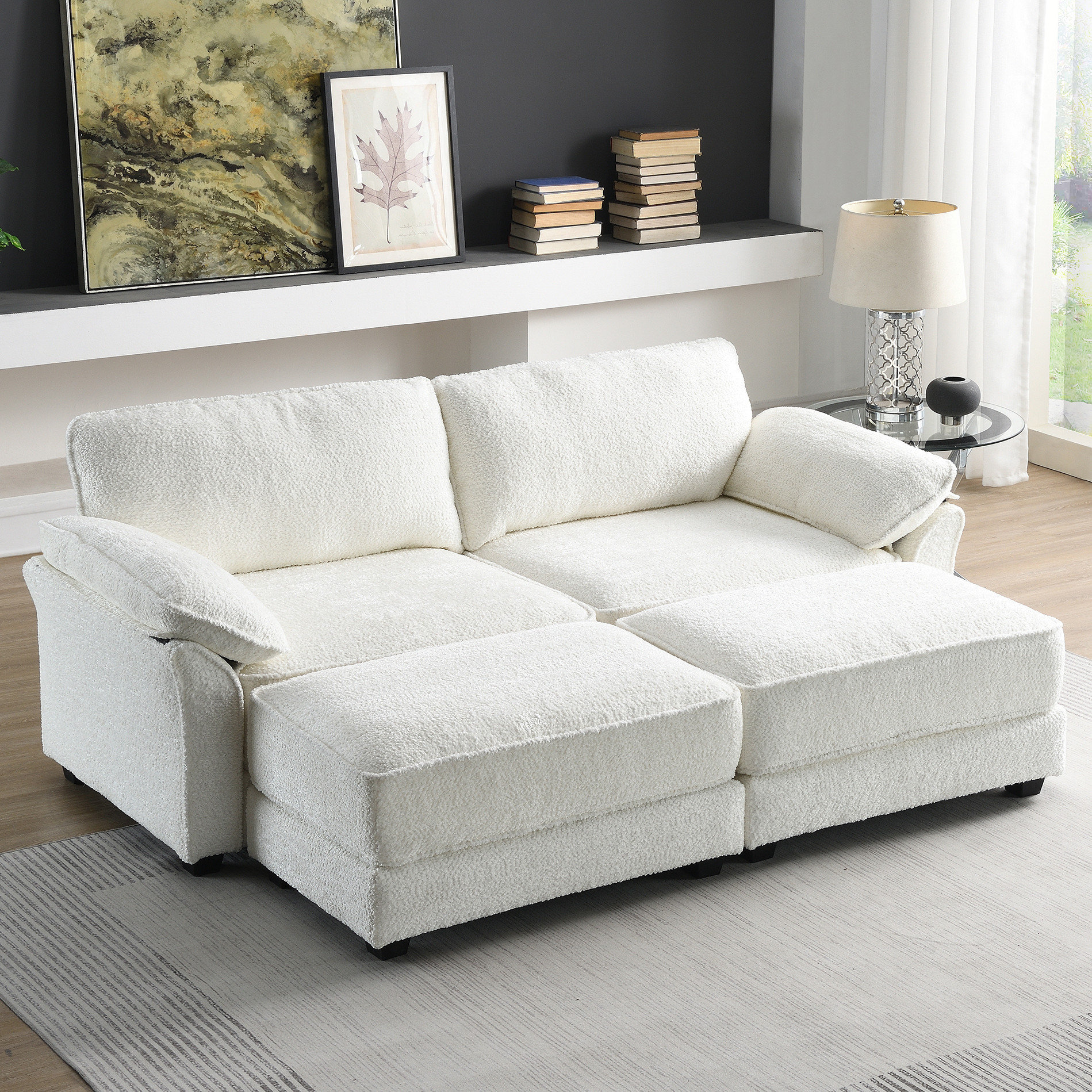 Winston Porter Free Combination Modular Convertible Sectional Sofa Bed ...
