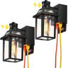The Holiday Aisle® Porch Lights With GFCI Outlet, Dusk To Dawn Motion ...