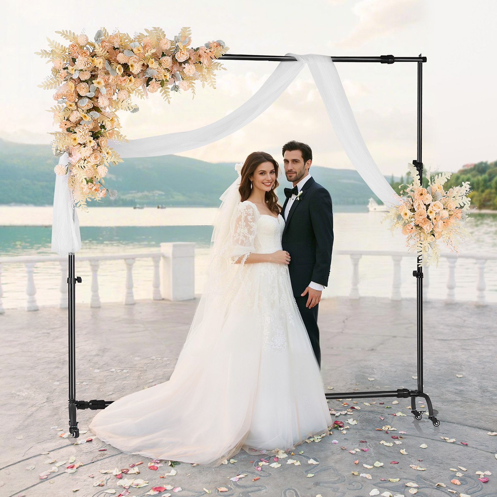 Stellweilan Tessberg Backdrop Stand Movable Stand Kit 7 x 10 ft for ...