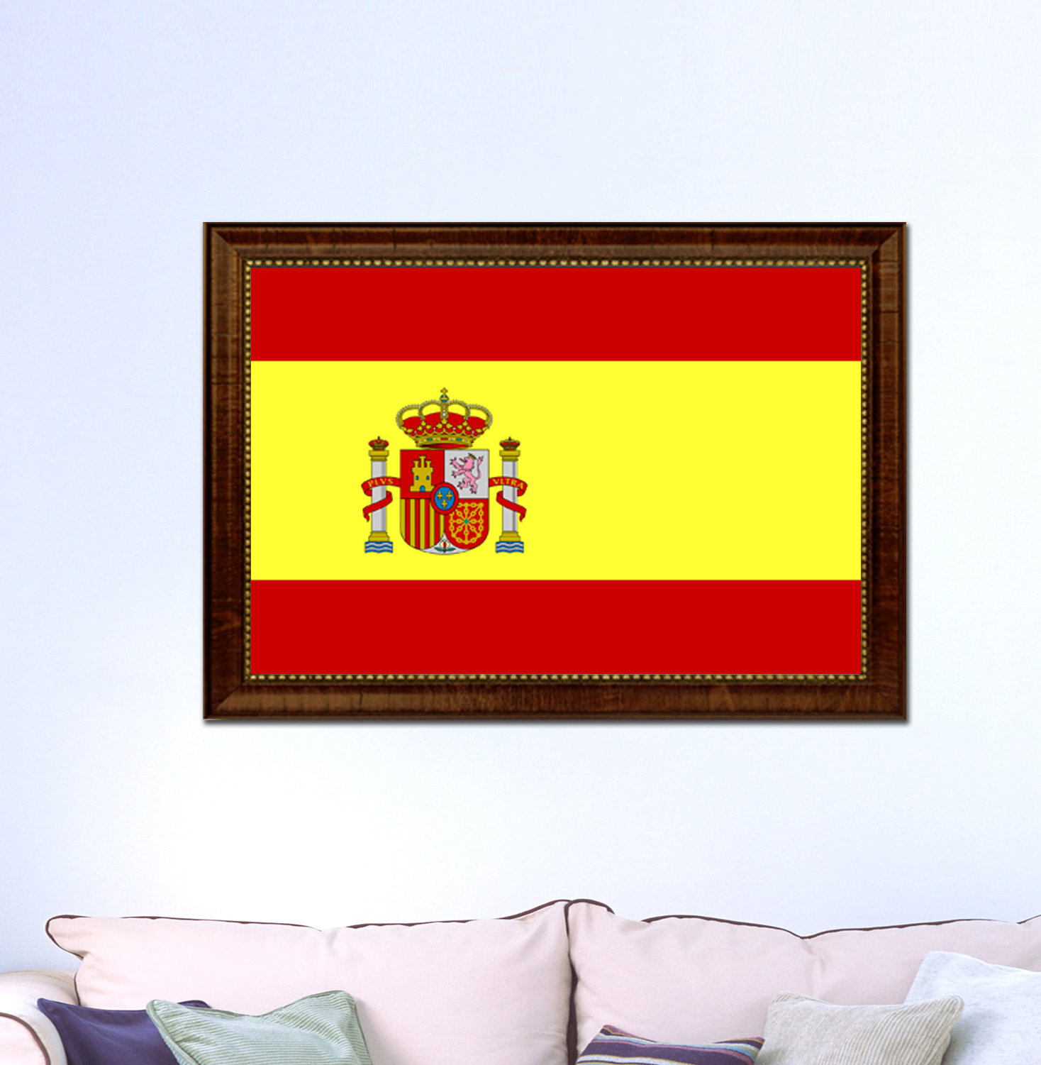 Spot Color Art 'Spain Country Flag' Framed Graphic Art Print on Canvas ...