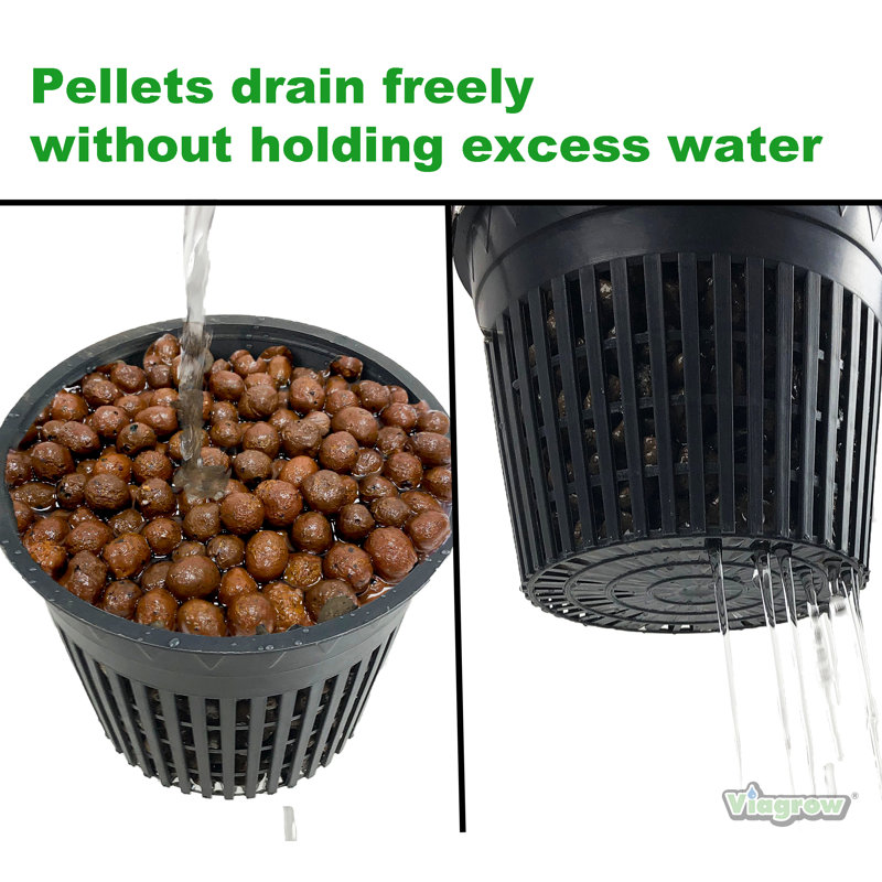 Viagrow Hydroponic Bucket Lids, for 5 and 3.5 Gallon, 6 in. Bucket Net ...