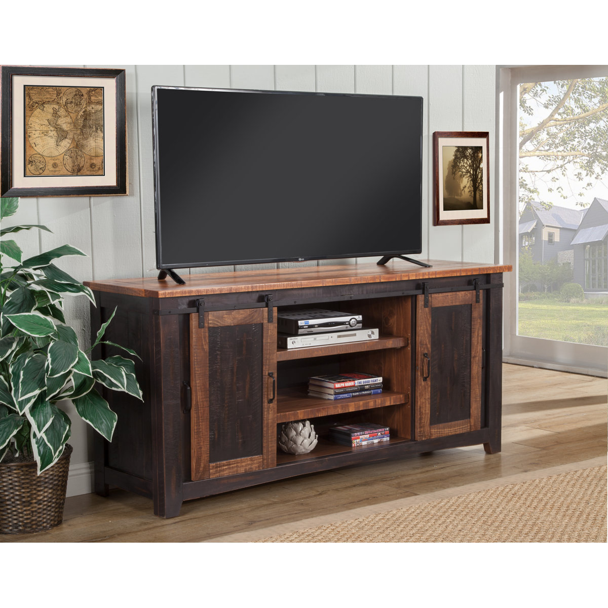 Rosalind Wheeler Kinsella Solid Wood TV Stand & Reviews | Wayfair