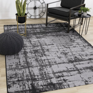 17 Stories Abstract Gray Area Rug & Reviews | Wayfair
