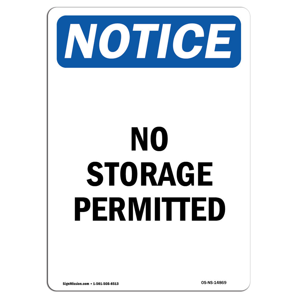 SignMission No Storage Permitted Sign | Wayfair