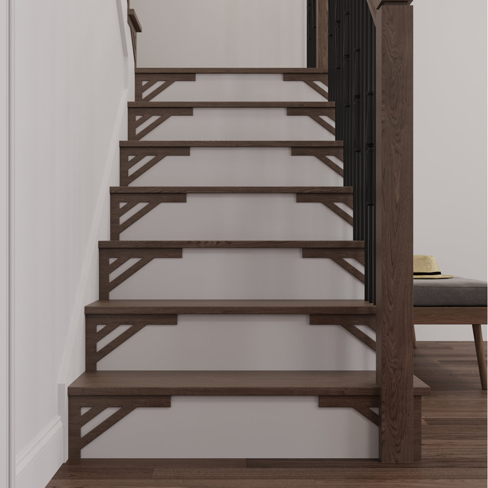 L.J. Smith Stair Systems Embossed Oak Left Hand Stair Bracket | Wayfair