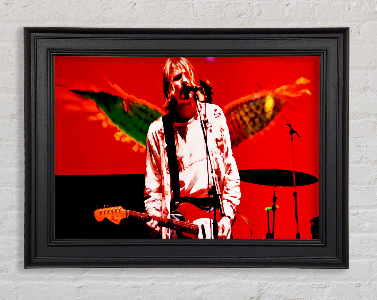 Ebern Designs Kurt Cobain Angel Wings - Single Picture Frame Art Prints ...