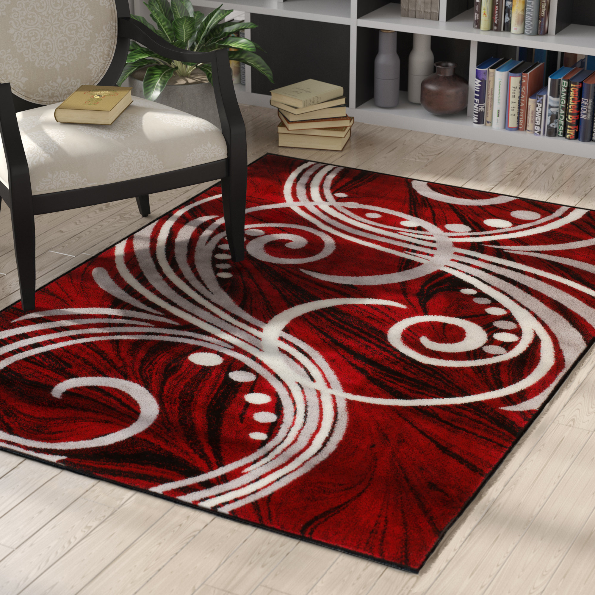 Wrought Studio Betsey Abstract Red Area Rug & Reviews - Wayfair Canada