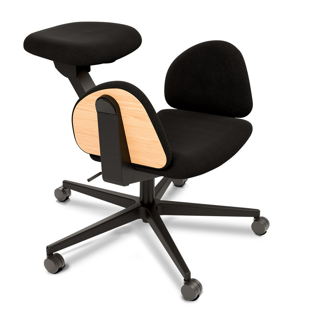 Topteng Meditation Chair Office Chair with Wheels, Adjustable Backrest ...