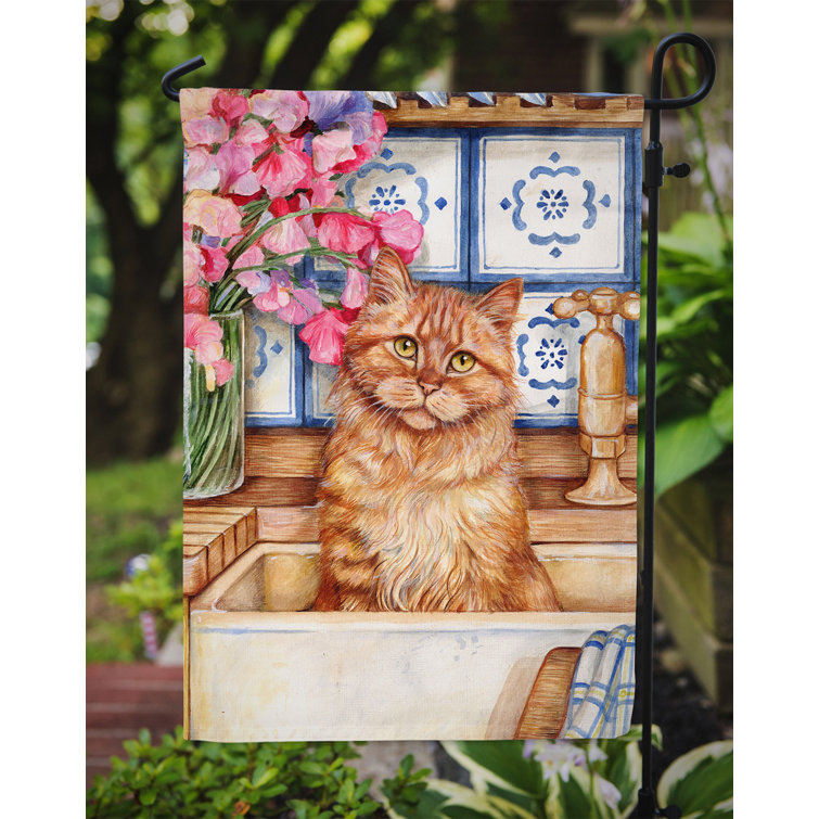 Caroline's Treasures Double Sided Polyester Cat Garden Flag | Wayfair