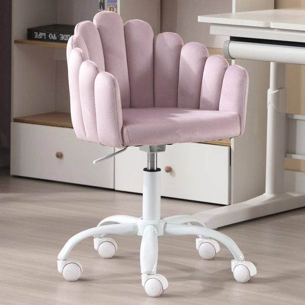 Latitude Run® Swivel Kids Desk Chair Upholstered Study Chair For ...