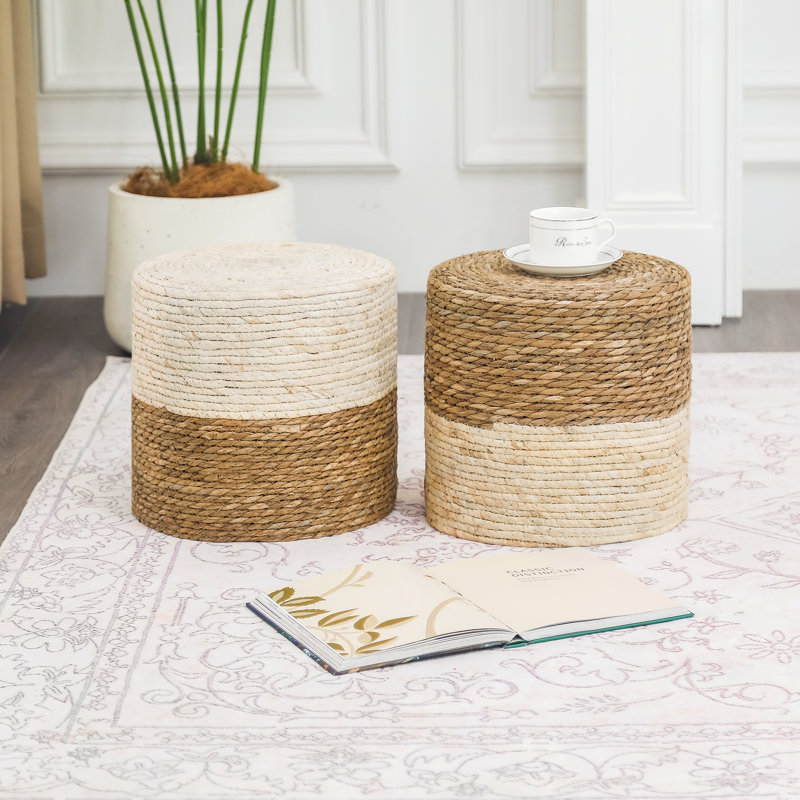 Highland Dunes Analuz 11.8" Wide Cylinder Footstool Ottoman & Reviews ...