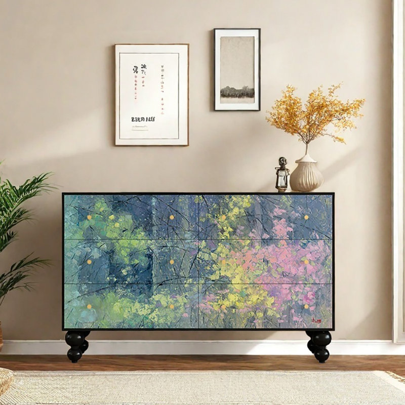 Liu's ink furniture 53.1in Six-drawer Sideboard | Wayfair