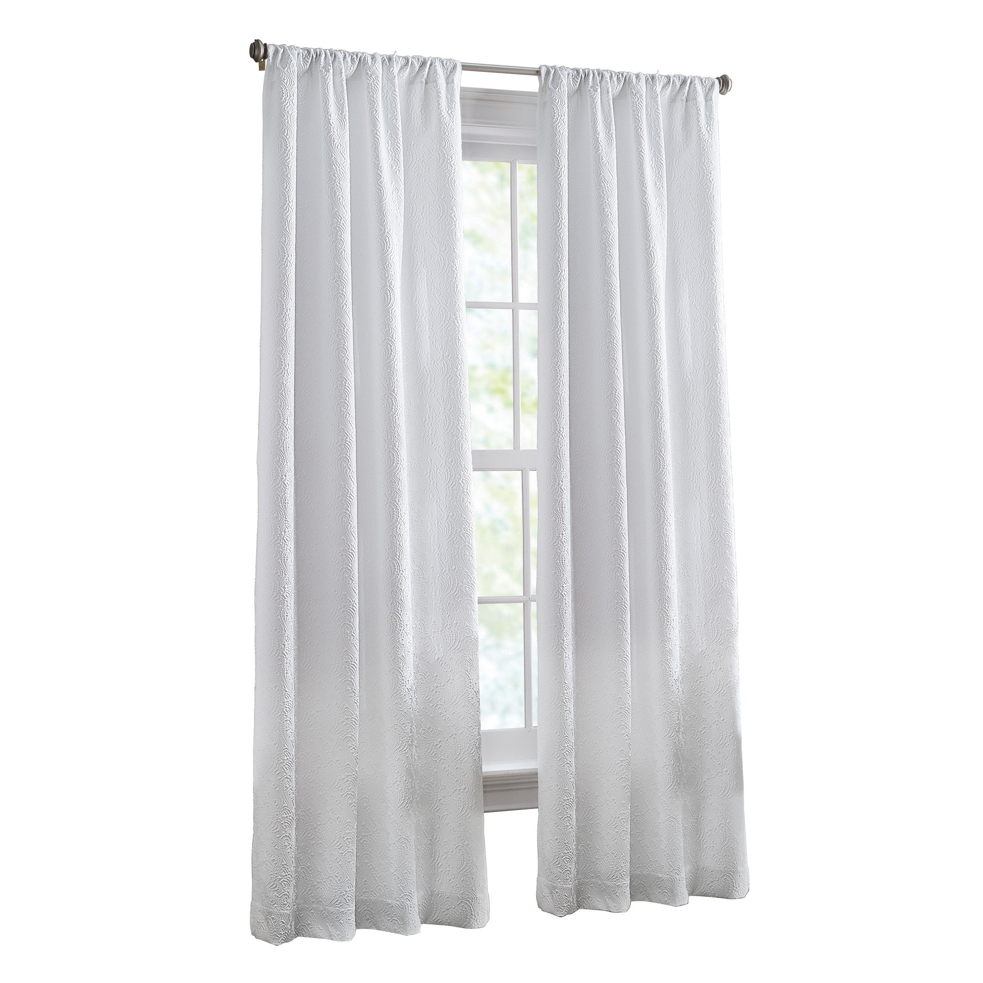 Peri Home Filigree White Curtain Panel Pair & Reviews | Birch Lane