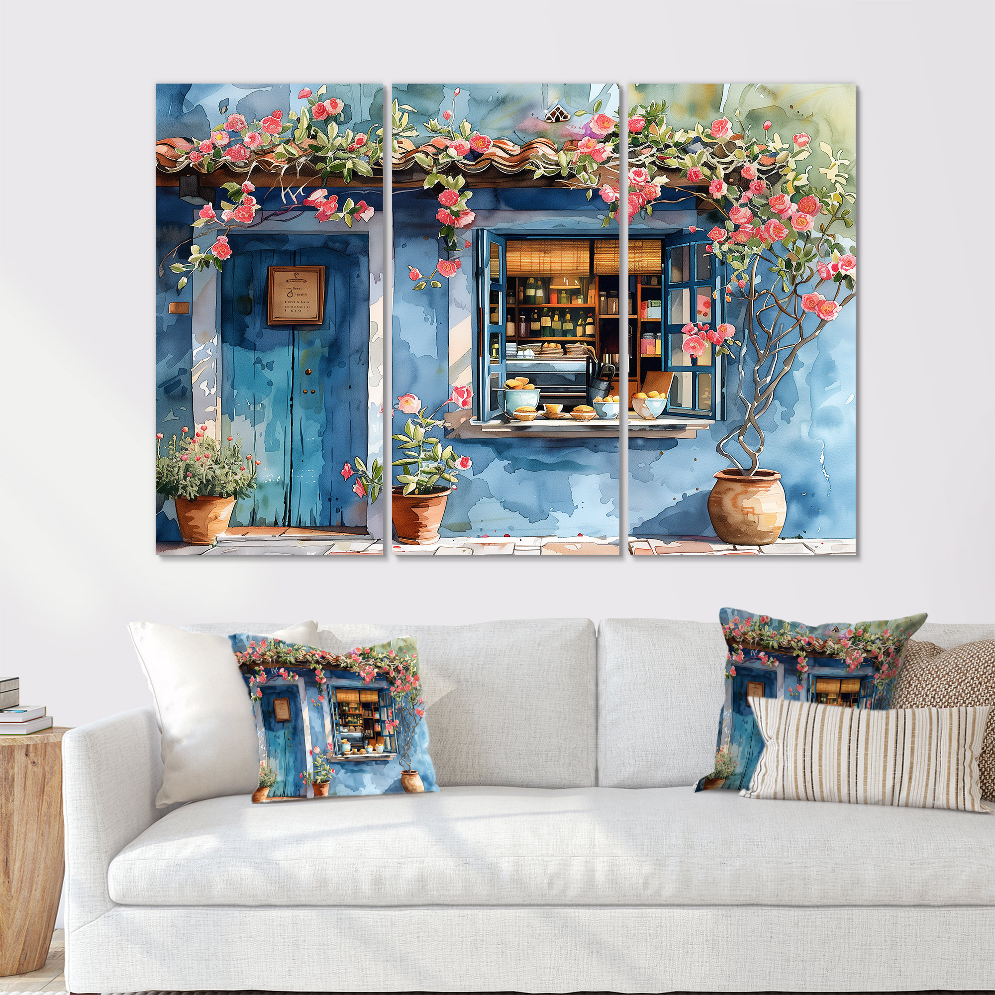 Red Barrel Studio® Pink Blue Cozy Vintage Spring Shop - Stores & Shops ...