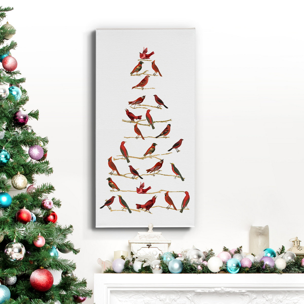 The Holiday Aisle® Red Bird Christmas Collection B Premium Gallery ...