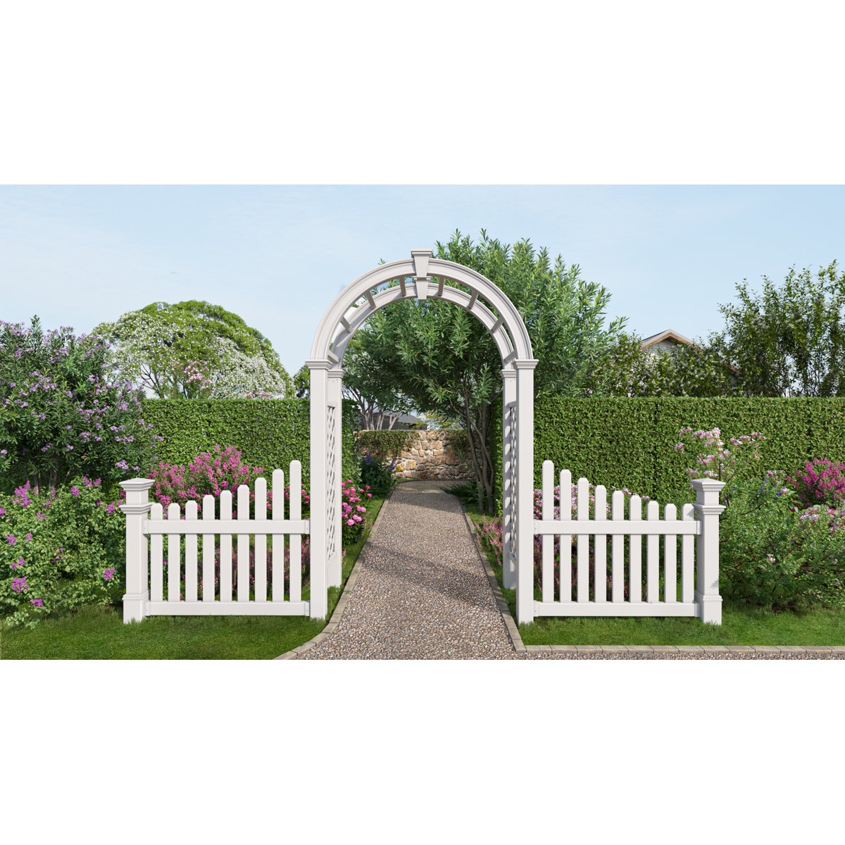Vita 3.5 ft. H x 4 ft. W Cottage Wing Vinyl Fence Panel & Reviews | Wayfair