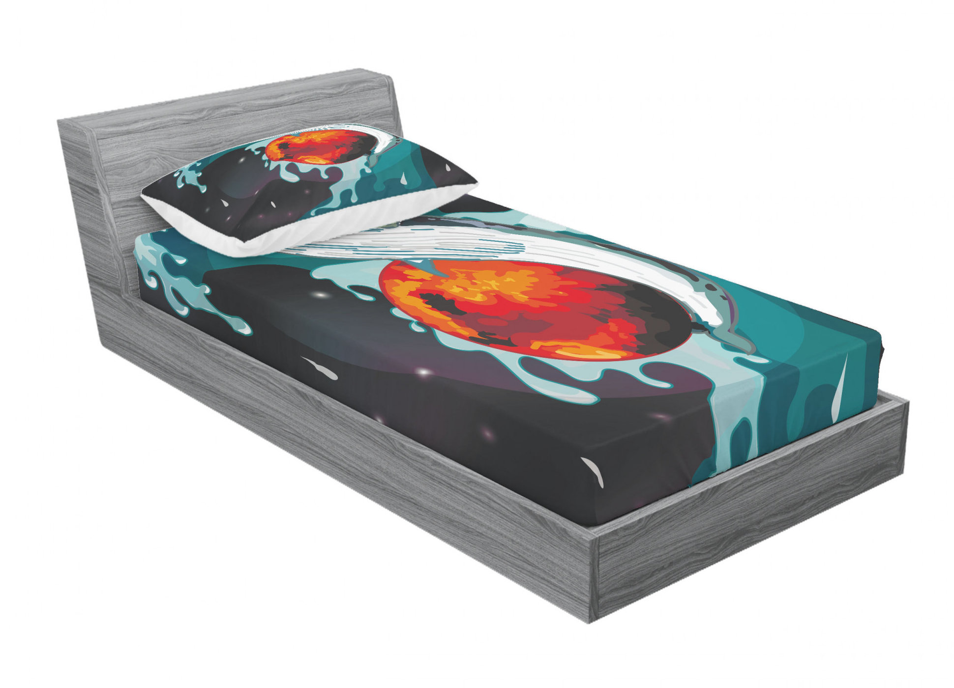 Ambesonne Huge Whale Under Sheet Set | Wayfair