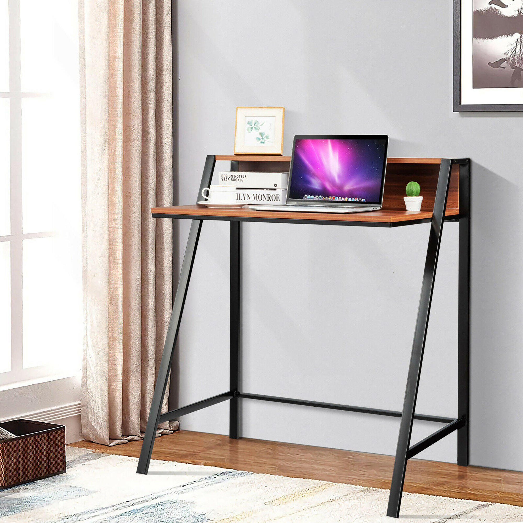17 Stories Julio 2 Tier Computer Desk & Reviews | Wayfair