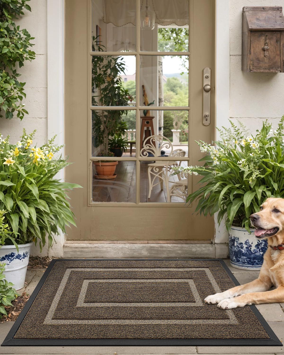 Latitude Run® Heavy Duty Rubber-Backed Doormat, Stain & Fade Resistant, Low-Profile Easy Clean ...