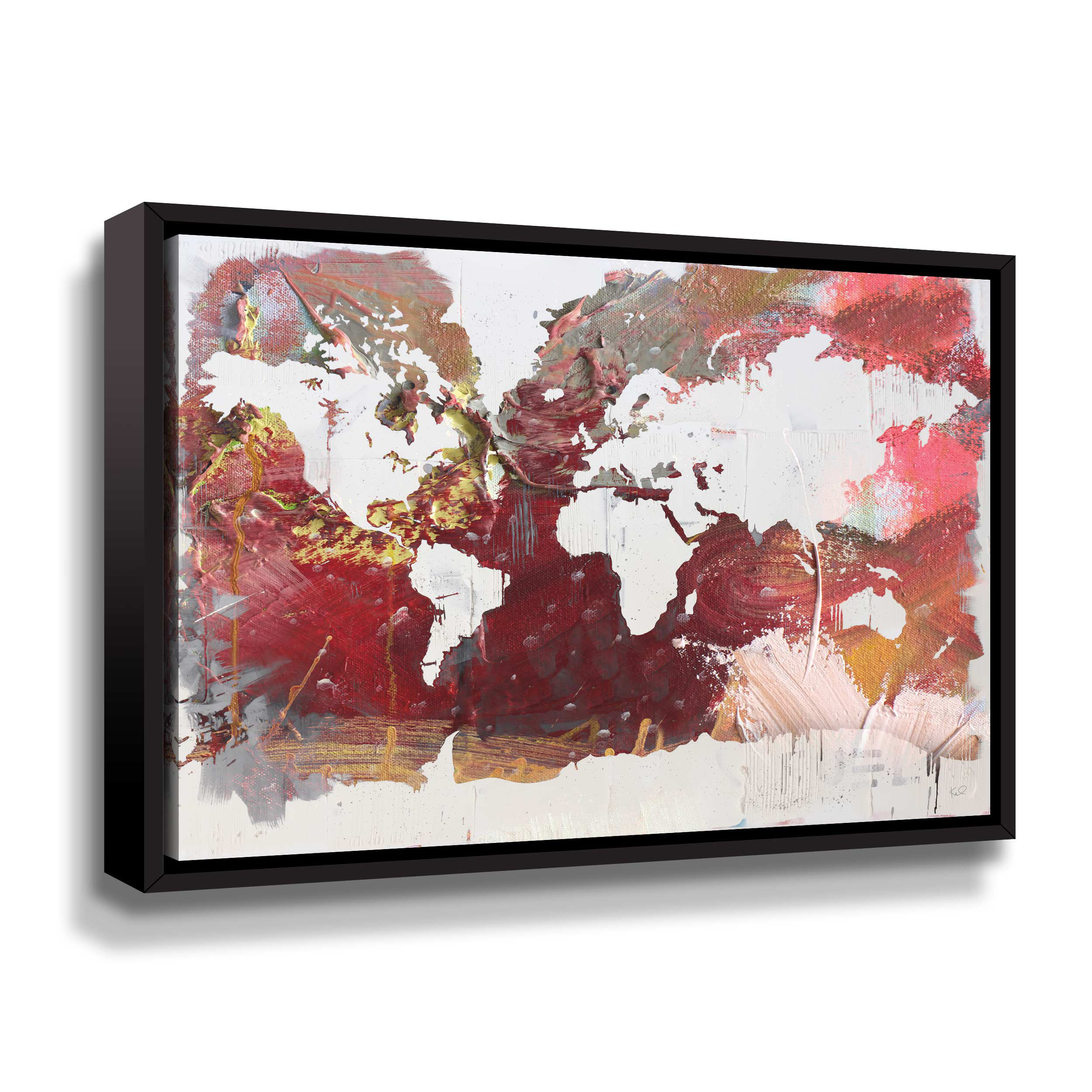 Wrought Studio Earthen Map Of The Wold - Graphic Art on Canvas ...