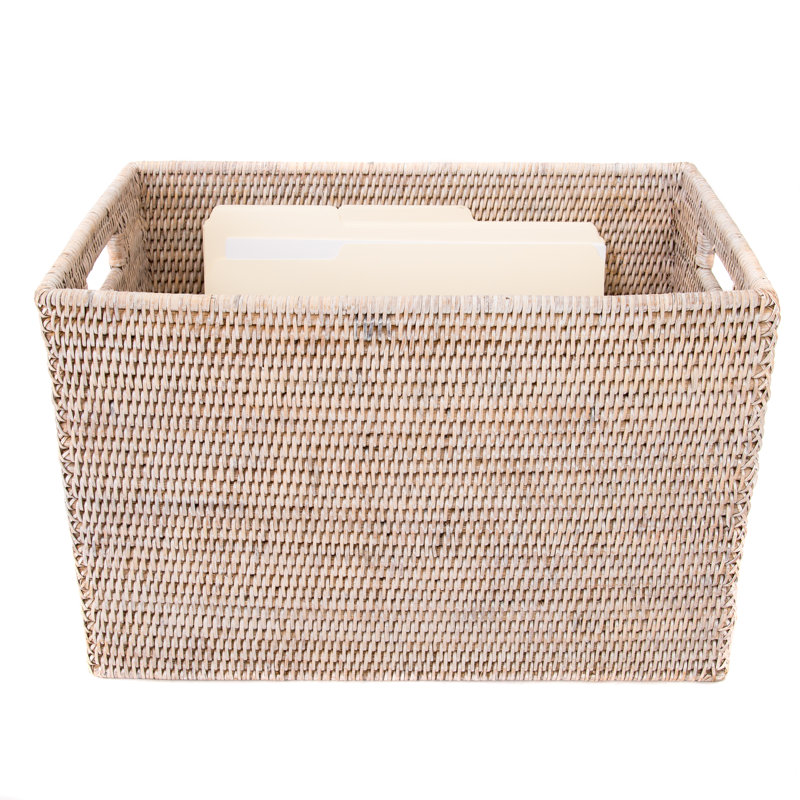 Birch Lane™ Rectangular Rattan Basket & Reviews | Wayfair