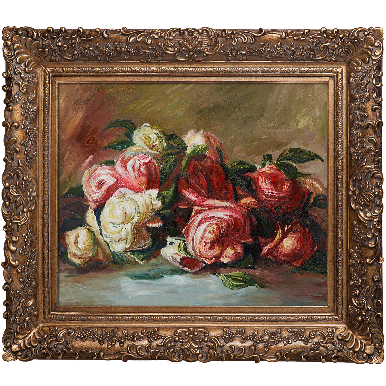 Vault W Artwork 'Discarded Roses' by Pierre-Auguste Renoir Oil Painting ...