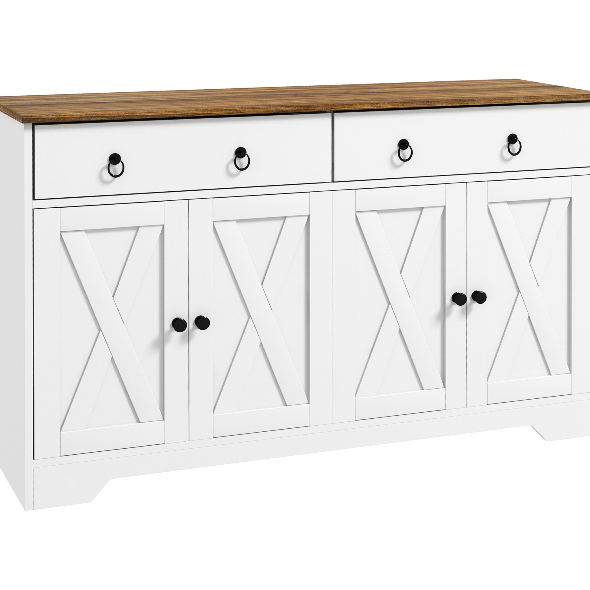 Winston Porter Storage Cabinet Sideboard With 2 Drawers, Cabinets, 4 ...