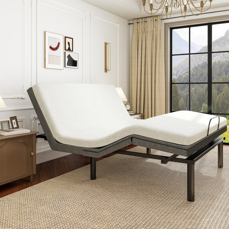 Alwyn Home Adjustable Bed Frame, Electric Bed with Wireless Remote ...