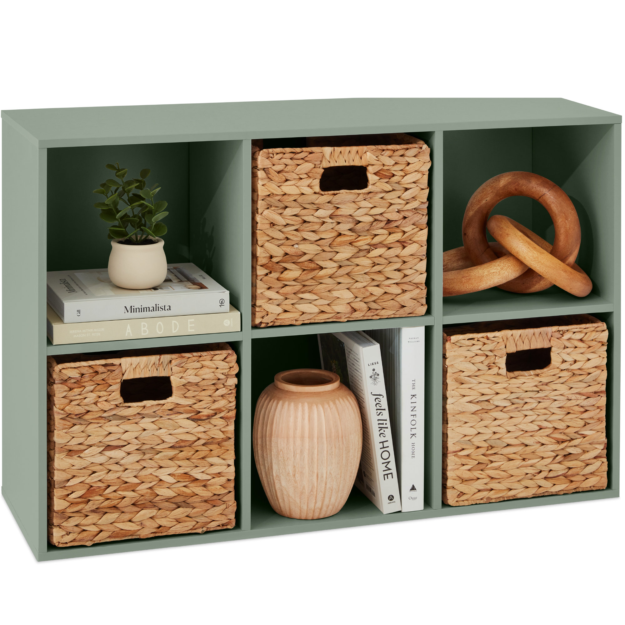 Ebern Designs 6-Cube Bookshelf, Display Storage System, Organizer W ...