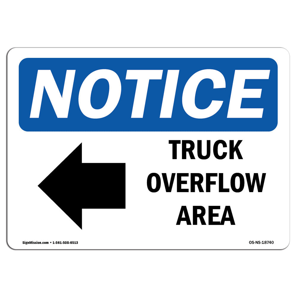 SignMission Truck Overflow Area Sign with Symbol | Wayfair