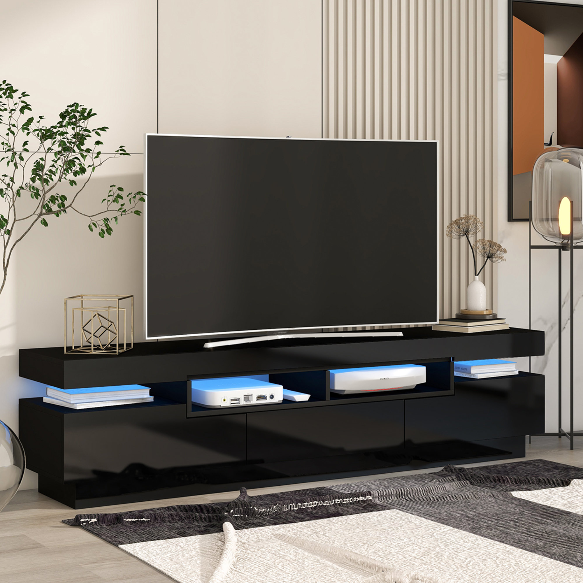 Wrought Studio Brenlei Entertainment Center, Media Cabinet, TV console ...