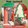 KAMABOKO Christmas Decoration Cat Tree, Christmas Gift Cat Condo ...