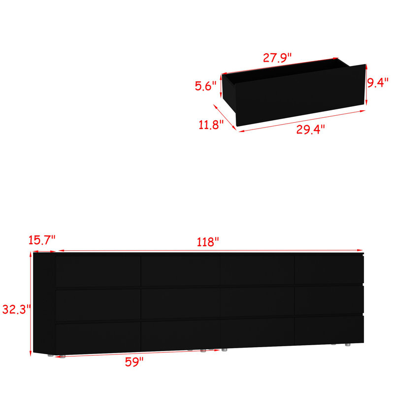 Latitude Run® 12 Drawer Dresser & Reviews | Wayfair