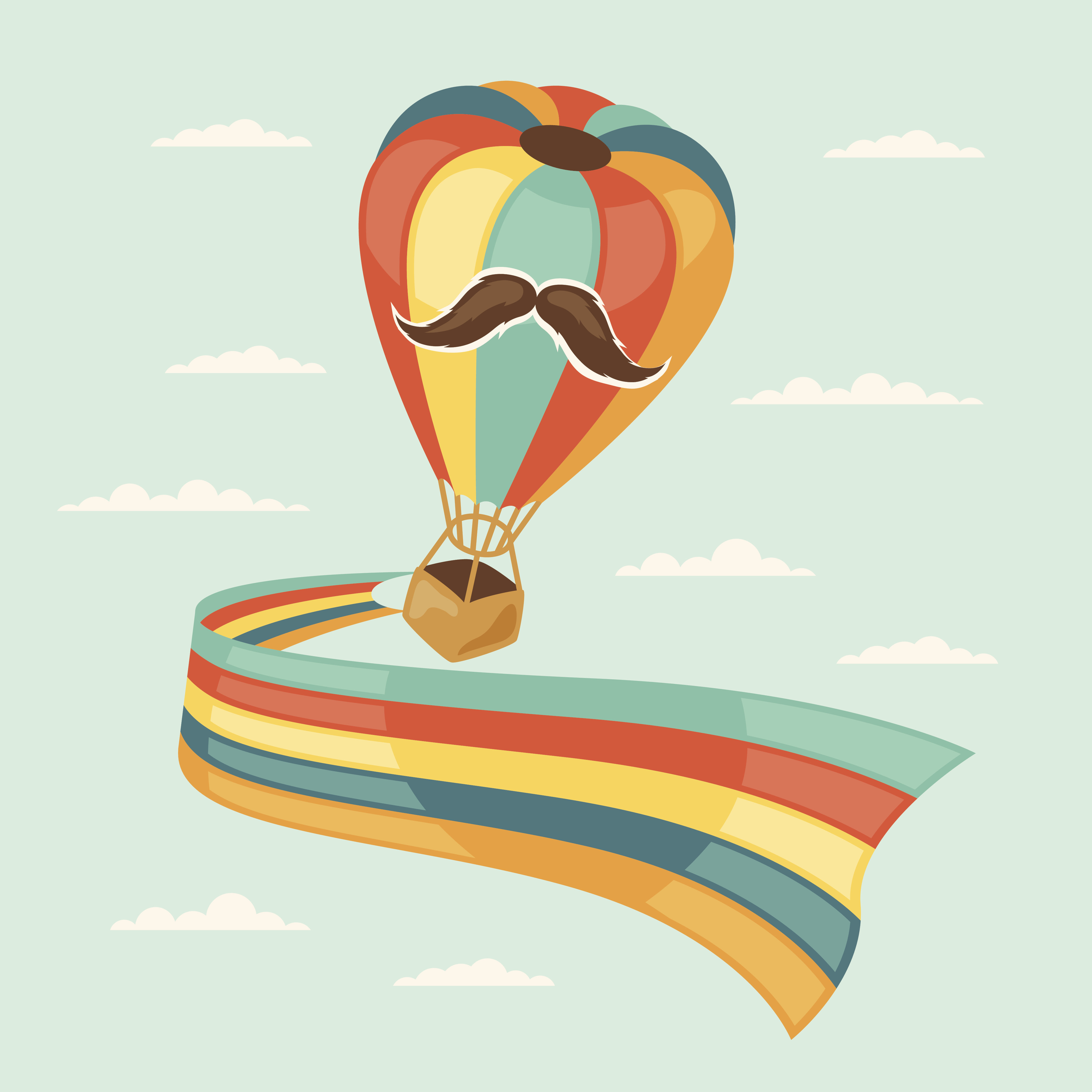17 Stories Air Balloon in Hipster Style by Incomible - Wrapped Canvas ...