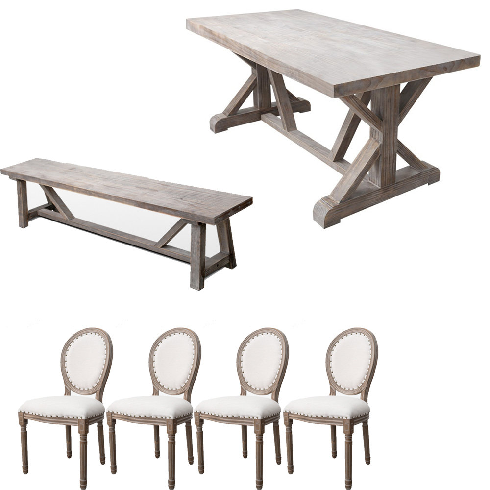 Brishher American style rectangular retro dining table set - Wayfair Canada