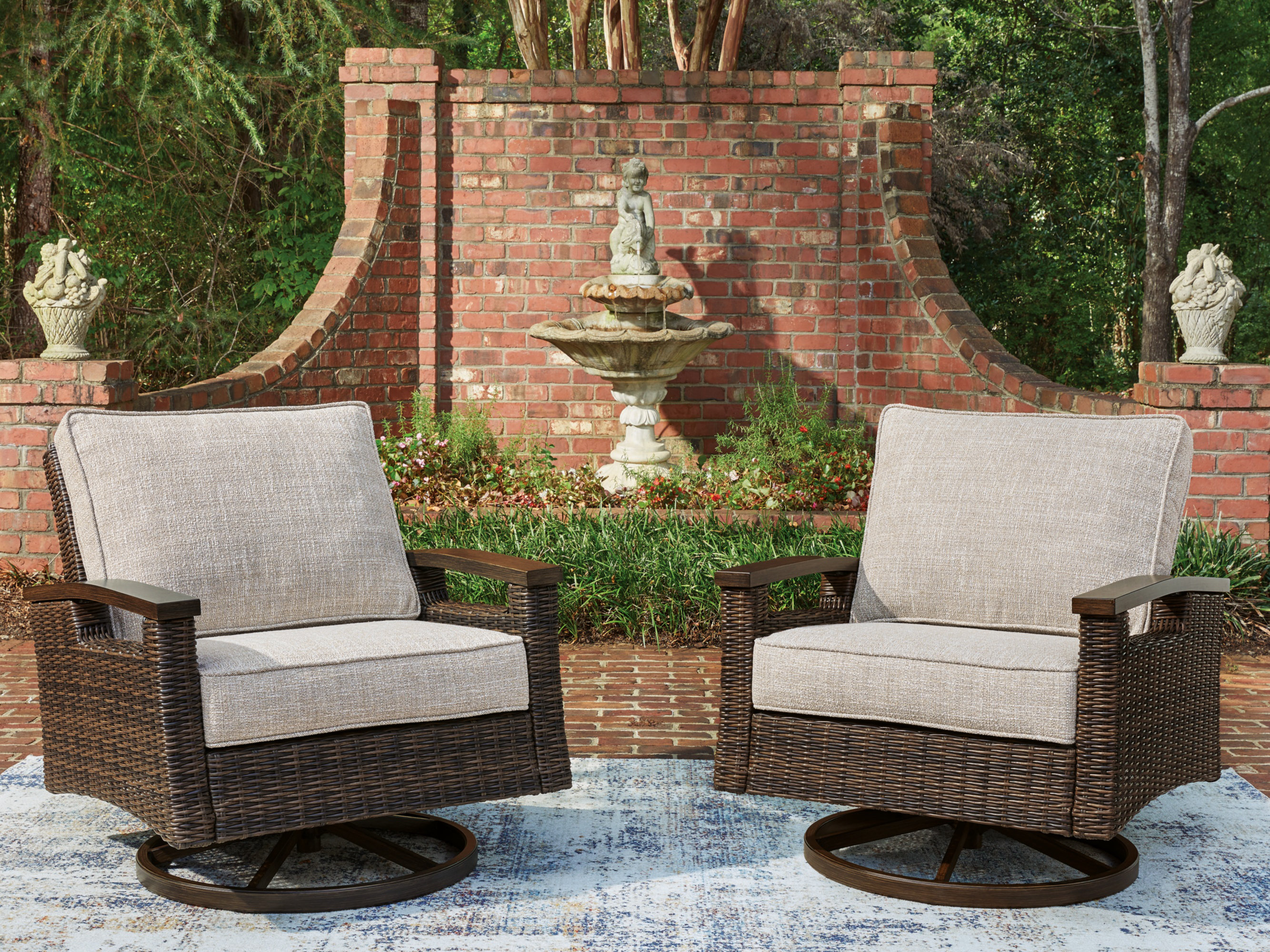 Bay Isle Home™ Fike Outdoor Swivel Lounge Chair (Set Of 2) | Wayfair