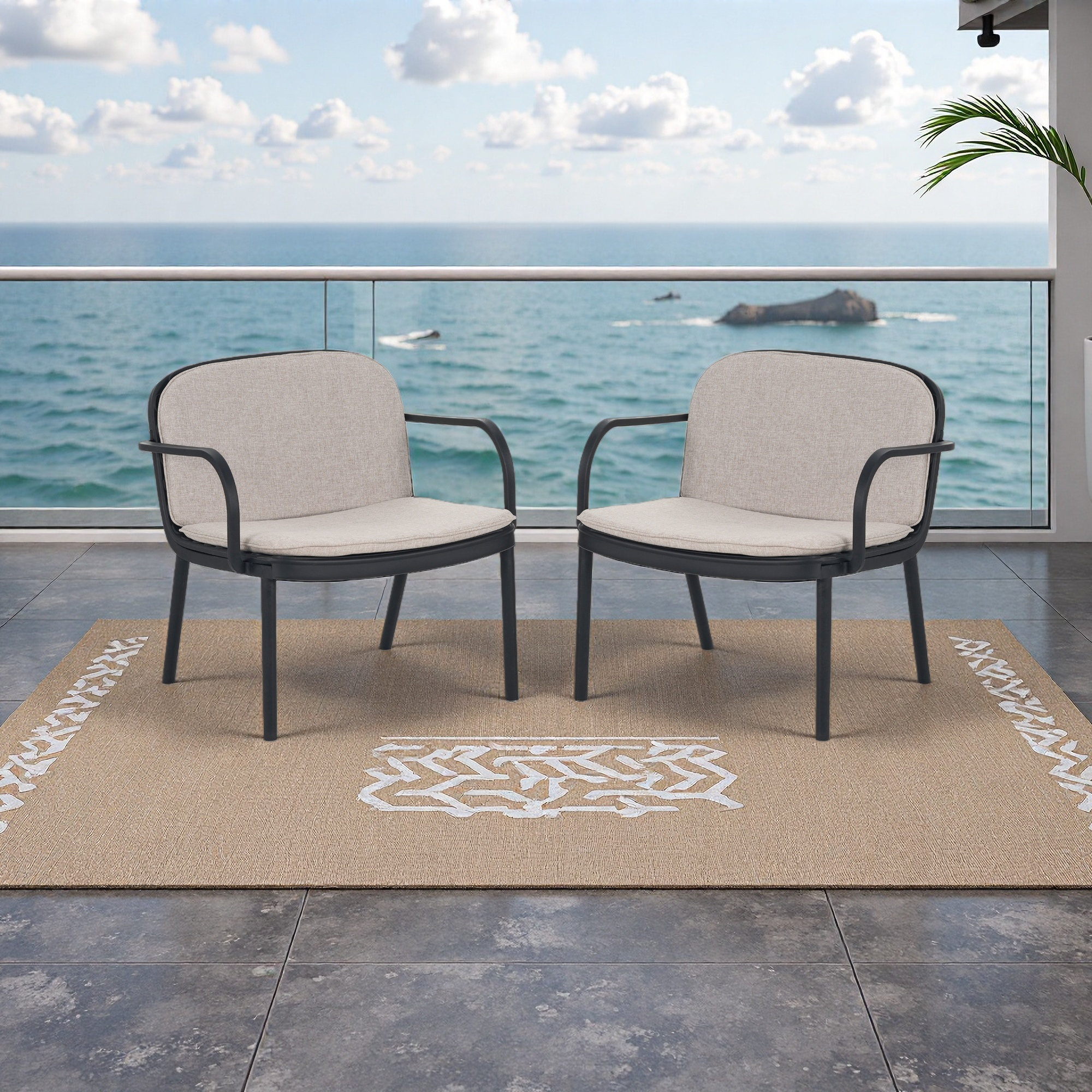 Latitude Run® Outdoor PP Club Chair,Set Of 2 | Wayfair