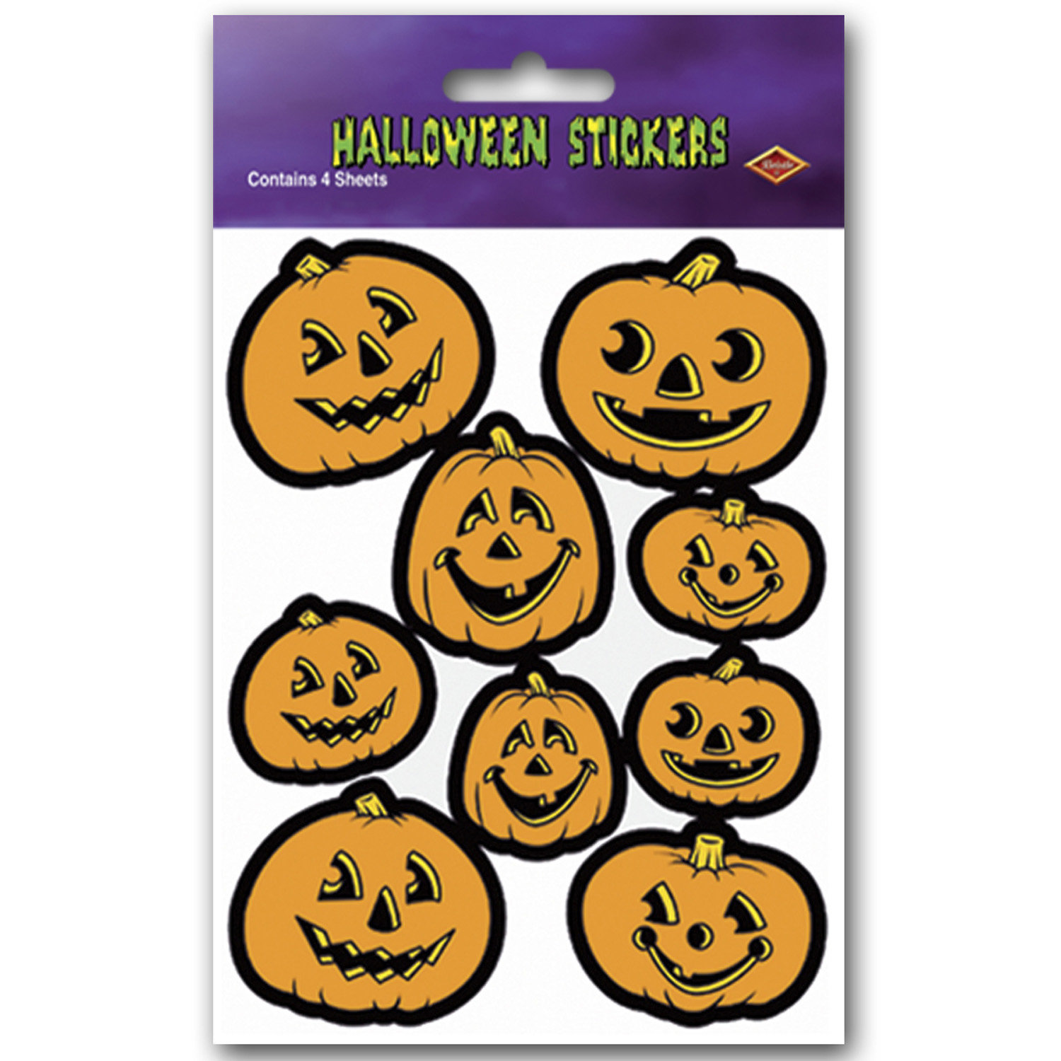 The Holiday Aisle® Marc Jack O Lantern Sticker 9 Piece Window Sticker ...