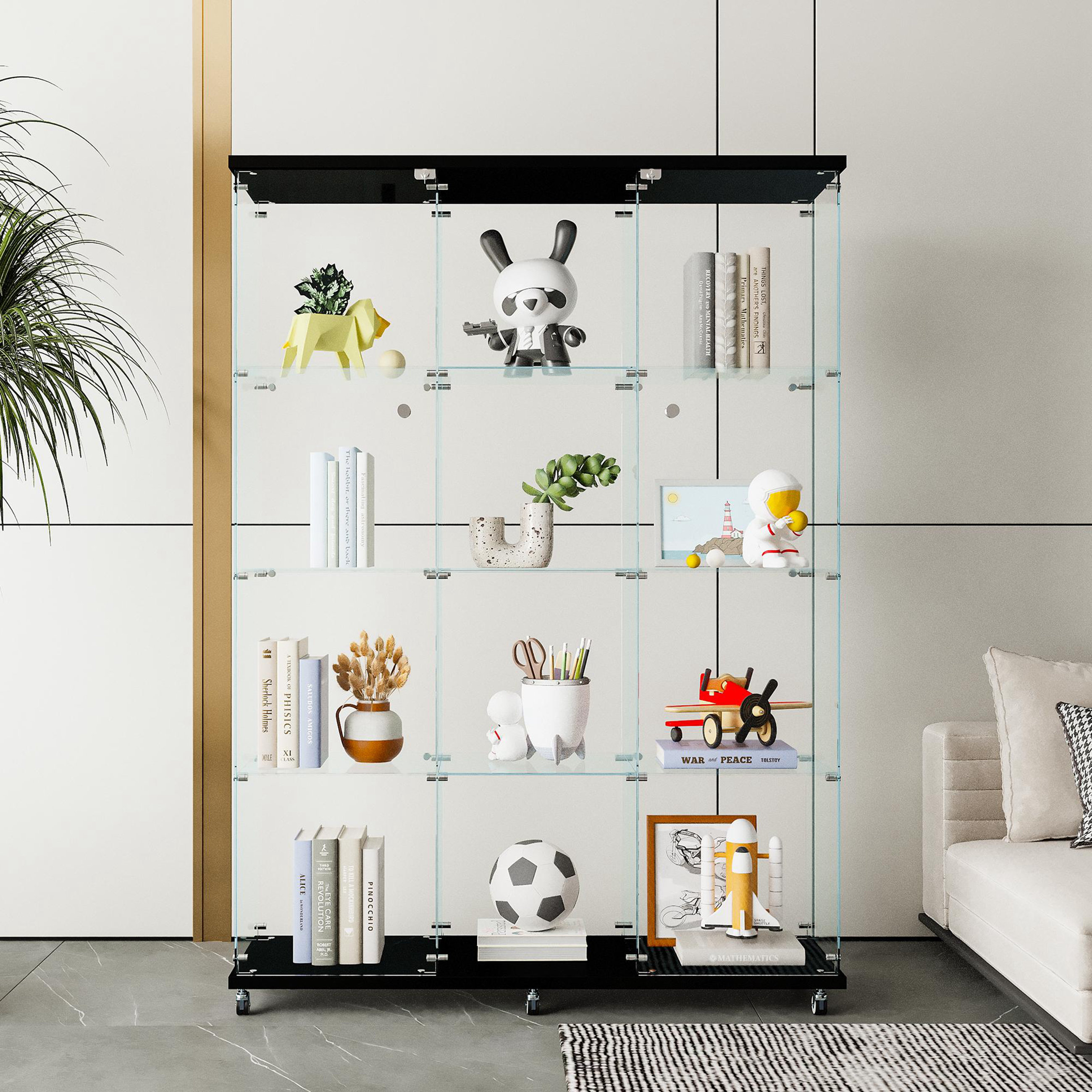 Latitude Run® Standing Glass Display Cabinet | Wayfair
