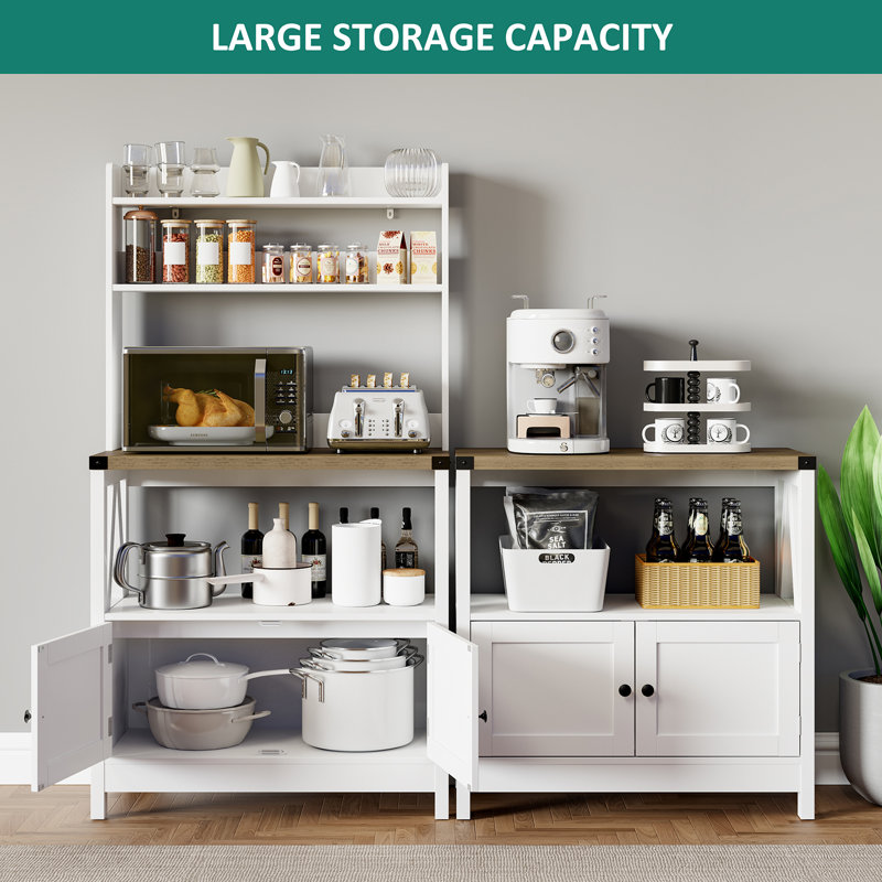 Gracie Oaks Bolesworth 31.15'' Wood Standard Baker's Rack with ...