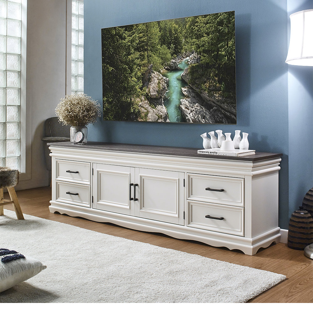 Red Barrel Studio® Ivory Media Console In Wood | Wayfair