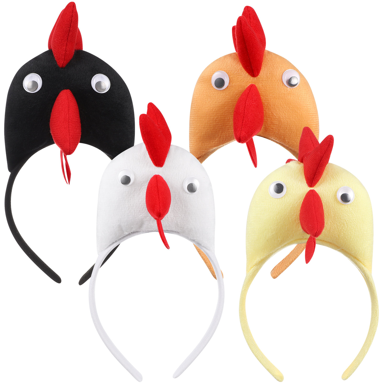 Ophelia & Co. 4Pcs Chicken Headband Kids Adults Rooster Headband Animal ...