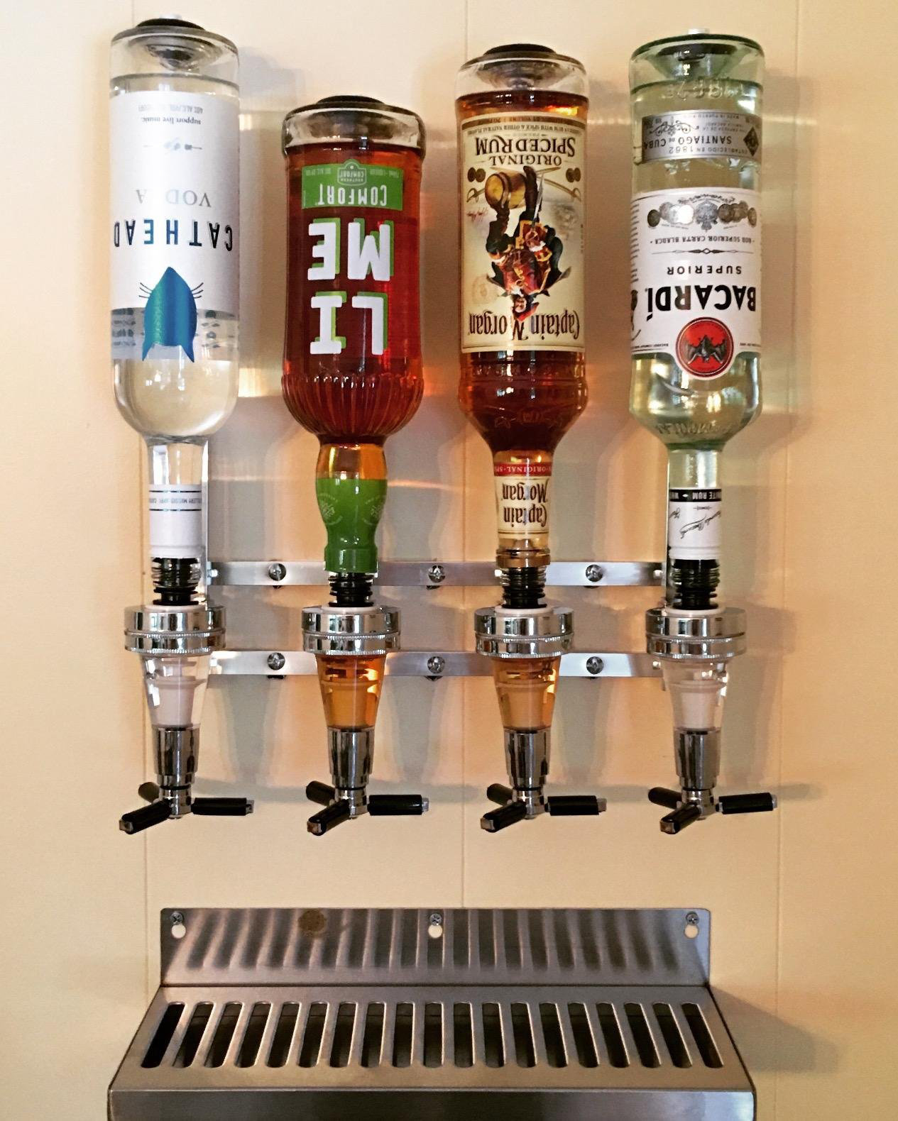 MODVAT 4-Bottle Metal Drinks Beer Dispenser Rubber Suction Cups ...