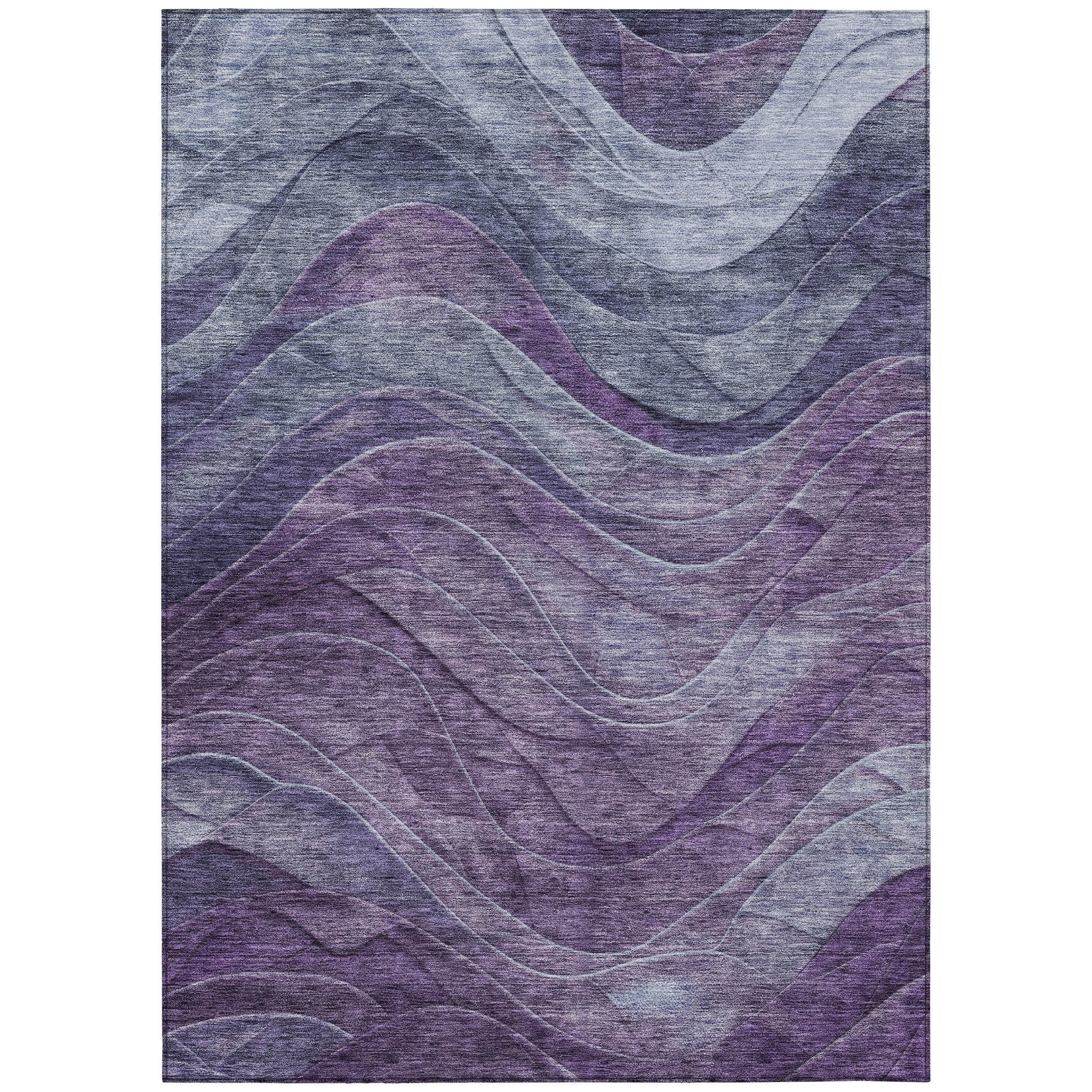 Orren Ellis 8' X 10' Purple Abstract Washable Indoor Outdoor Area Rug ...