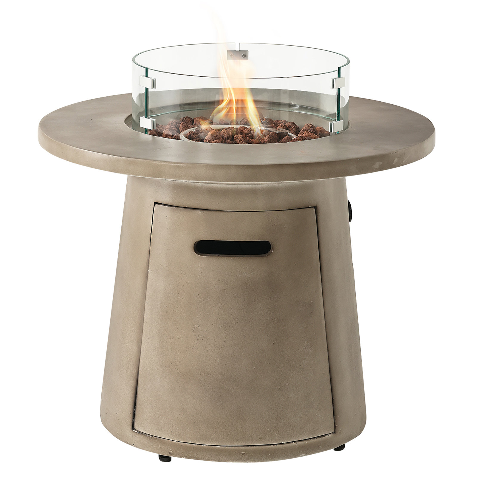 Brayden Studio Outdoor Concrete Propane Fire Pit Table - Wayfair Canada