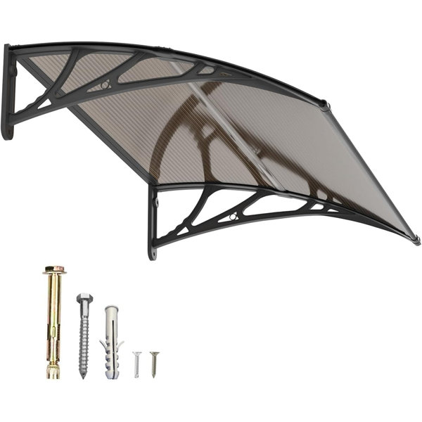 GUANSU-CN Window Awning Door Canopy Brown Polycarbonate Hollow Sheet ...
