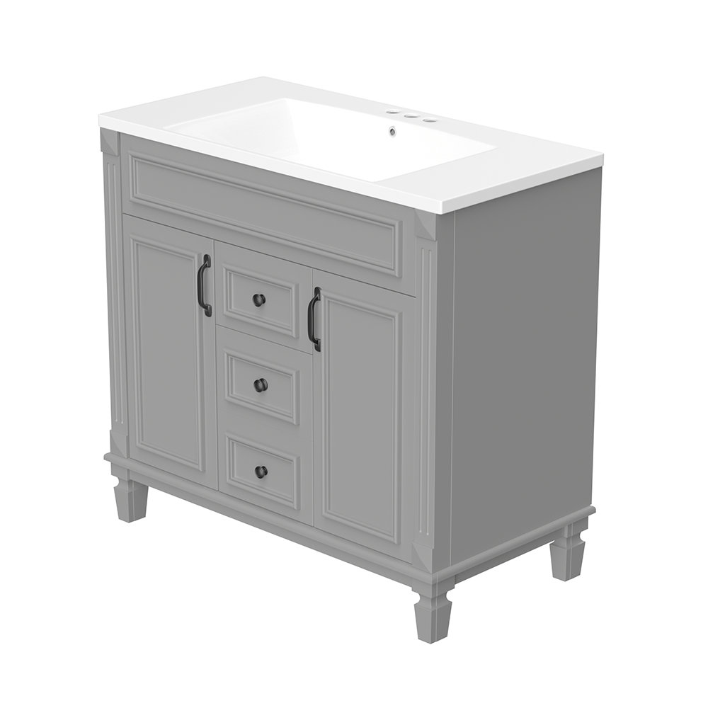 Charlton Home® Destinni Single Bathroom Vanity Base Only | Wayfair