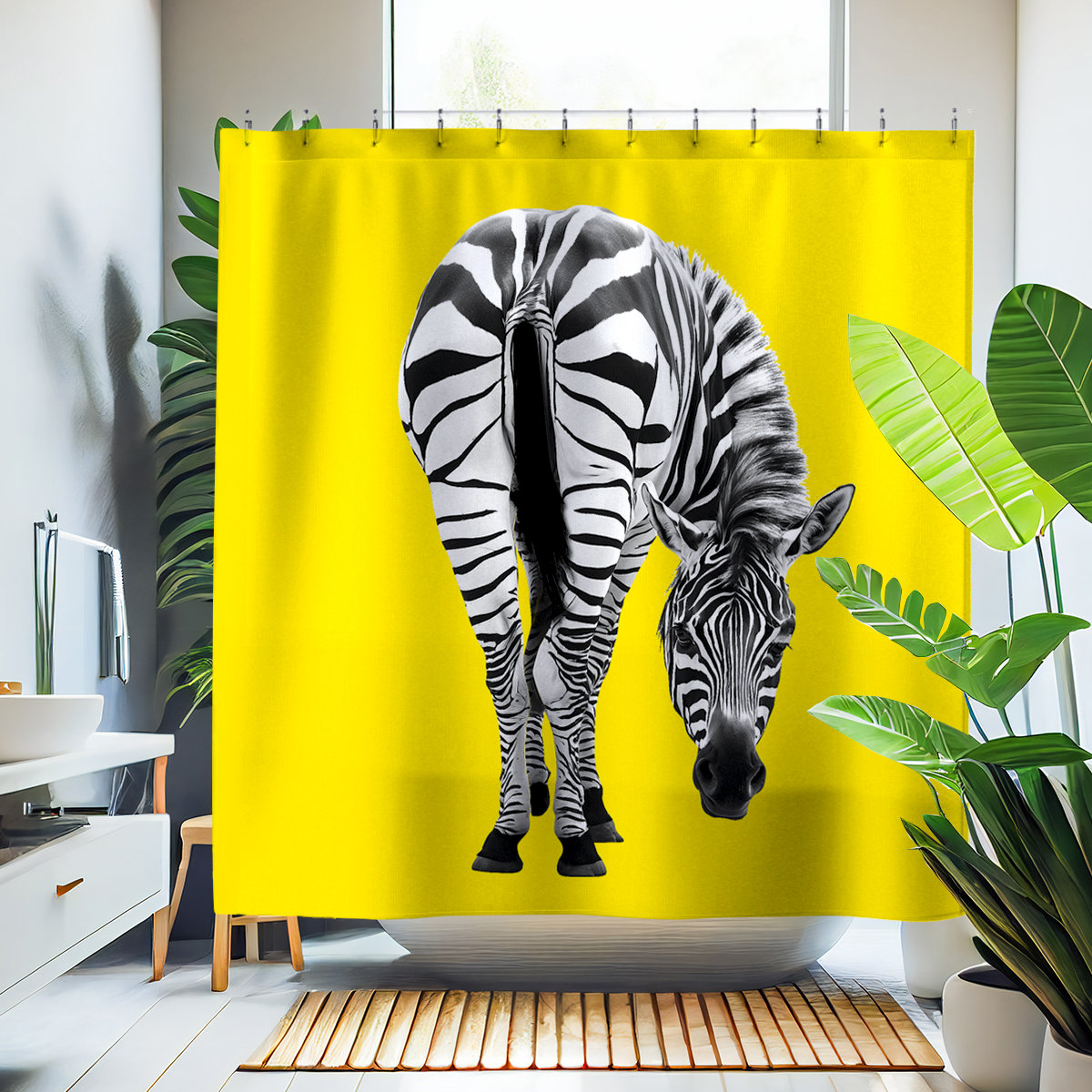 ULLI HOME Jez Zebra Shower Curtain - Wayfair Canada