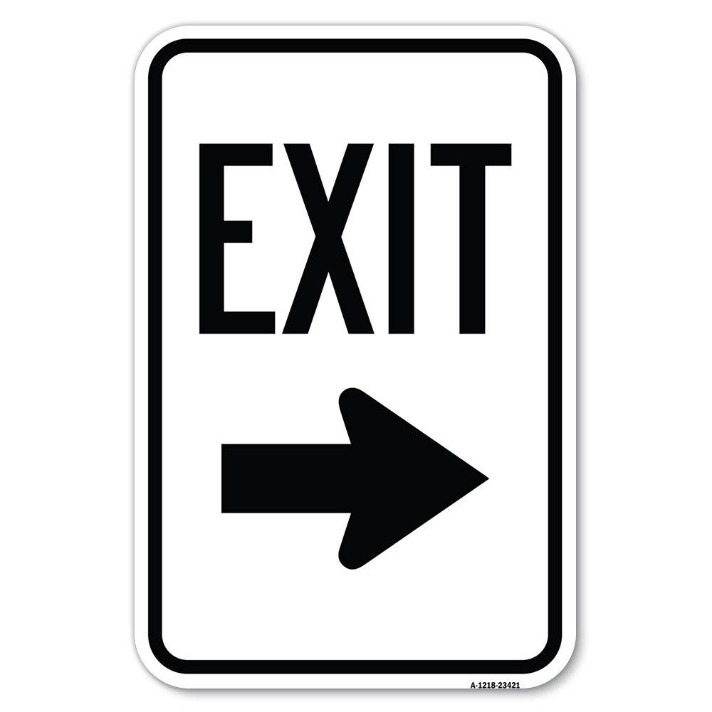 SignMission Parking Lot Sign Exit Sign (Right Arrow)/23421 - Wayfair Canada