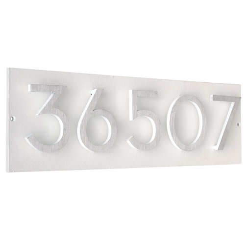 Montague Metal Products Floating Modern 4" Number Horizontal Address ...